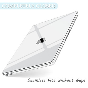 B BELK Compatible with MacBook Air 13 inch Case M1, MacBook Air Case 2021 2020 2019 2018 Model A2337 A2179 A1932 with Touch ID, Clear Plastic Laptop Hard Shell + 2 Keyboard Covers + Screen Protector
