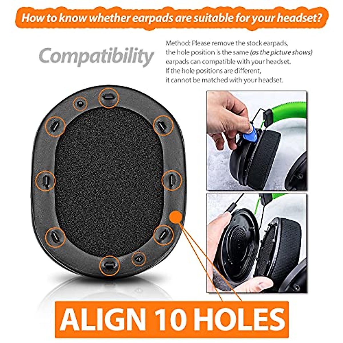 TRANSTEK Ear Pads Compatible with V2 / V2 Pro Gaming Headset I Memory Foam Replacement Ear Cushions (Velour)