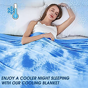 inhand Cooling Blanket Queen Size, Summer Blankets for Hot Sleepers & Night Sweat, Thin Blanket Cold Cool Lightweight Cooling Blanket for Couch Bed, Light Blanket for All Season Use