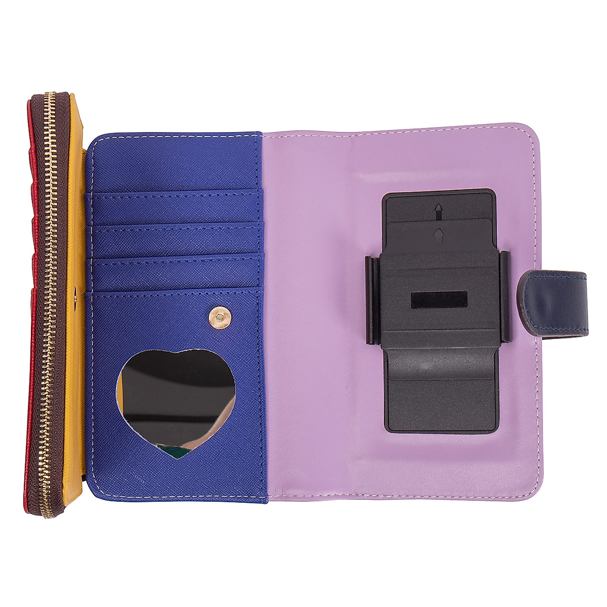 Nicole Lee 2 Pieces Accessories Value Gift Set (Phone Case Crossbody Wallet, Diamond Fashion Watch) (Tea Time Me Time)