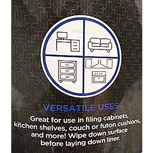 Sackrider Sales Drawer and Shelf Liner, Non Adhesive Easy Install Mat 17.5in x 20 FT., Durable and Strong Drawer and Cabinet Liners, Easy Install (Grey, 17.5IN X 20FT)