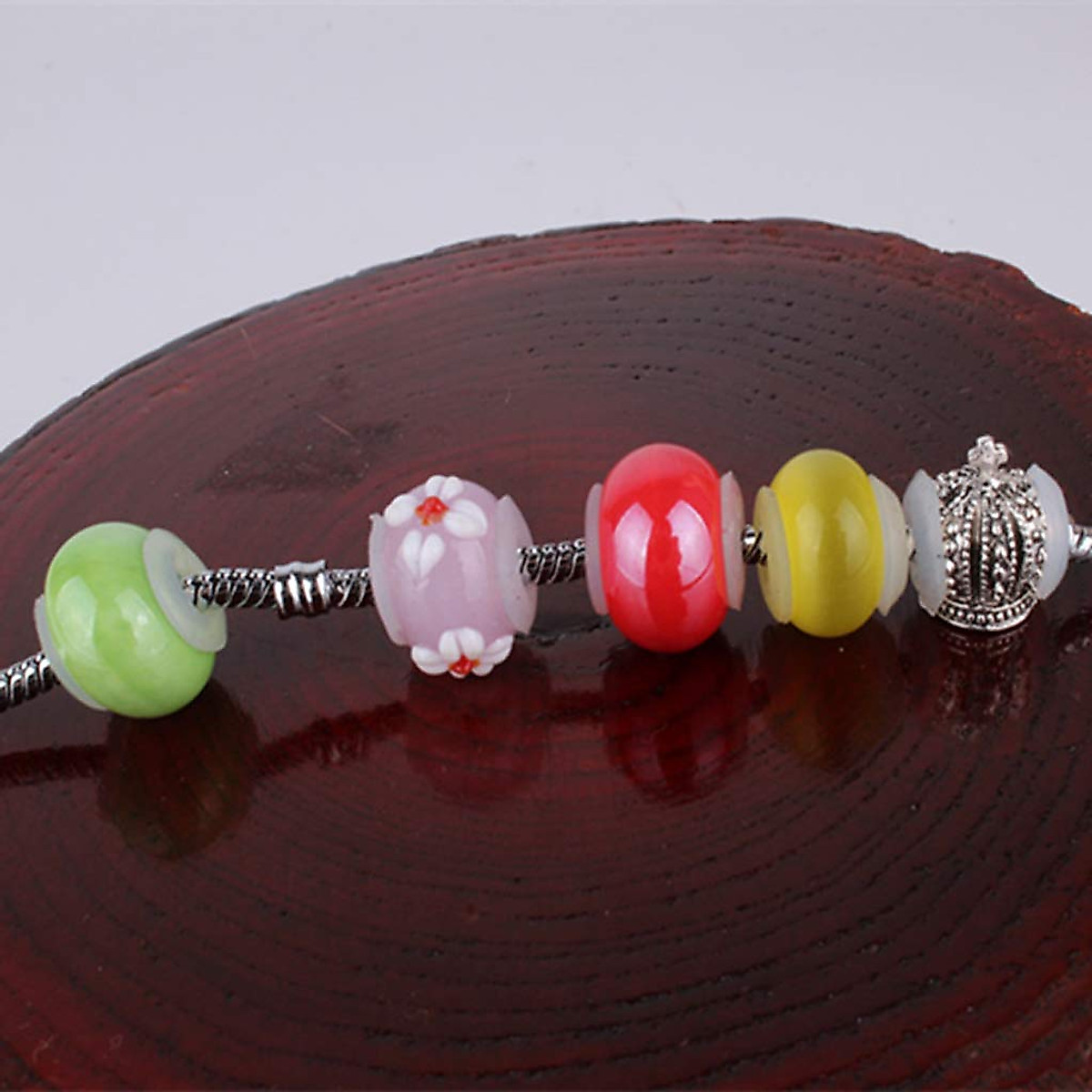 lixuesong 10 Pieces Silicone Rubber Stoppers Practical Ring Bead Spacer Durable Ring Spacer DIY Jewelry Making Accessories