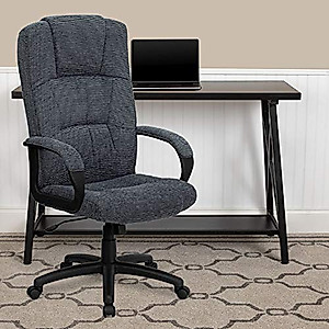 Flash Furniture Rochelle High Back Gray Fabric Executive Swivel Office Chair with Arms