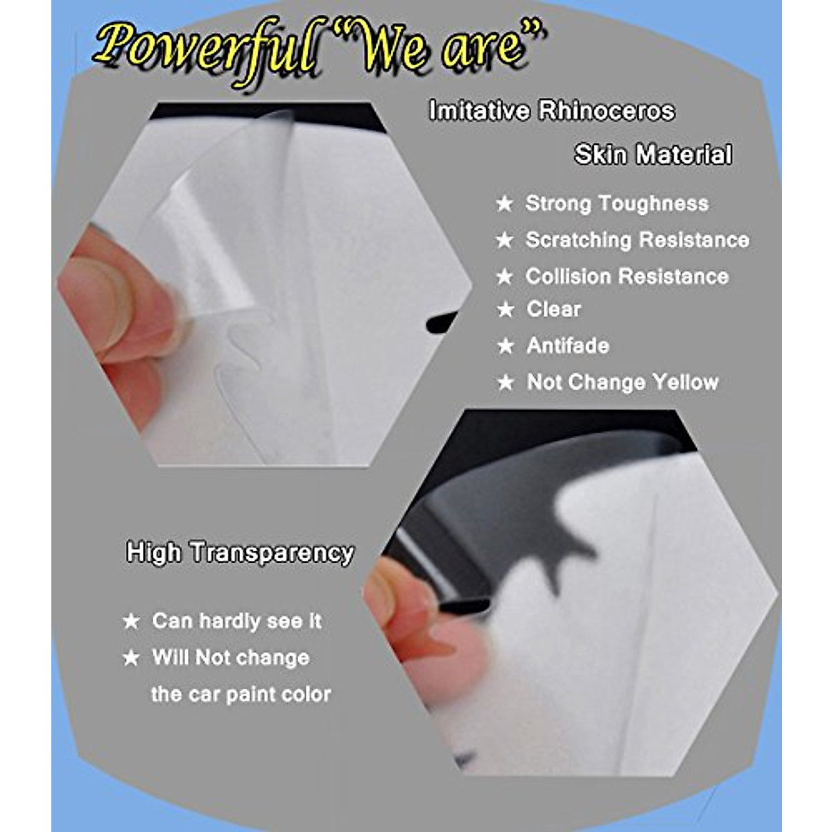 Younglingn 12 Pcs Universal Transparent Invisible Car Door Handle Scratches Protective Films Clear Side Sticker Scratches Car Door Protector Films