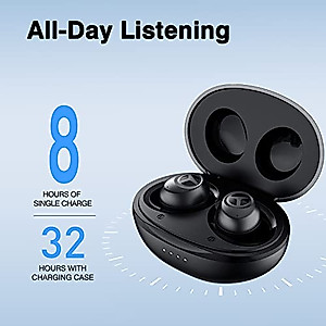 SKEG T10 Pro Wireless Earbuds Bluetooth Headhones with Deep Bass, Wireless Fast Charging, 32 H Battery Life, 4 Microphones Bluetooth 5.3 Earphones for Workout Sports