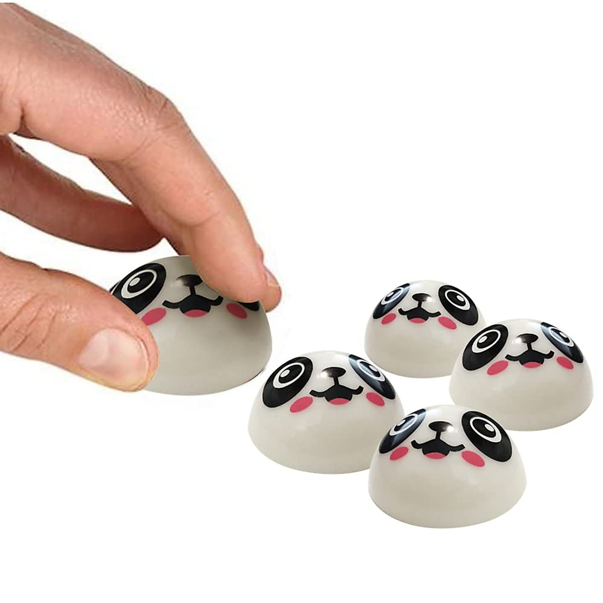 ArtCreativity Panda Poppers, Pack of 24, Pop-Up Half Ball Toys, Old School Retro 90s Toys for Kids, Birthday Party Favors, Goodie Bag Fillers for Boys and Girls