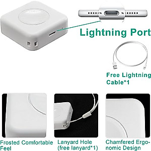 NHCASURUE Portable Charger for Apple Watch 1200mAh Compact Wireless Power Bank Magnetic Battery Pack with Keychain for iWatch Charger Travel for Apple Watch Series 8/7/6/5/4/3/2/SE/Ultra(White)