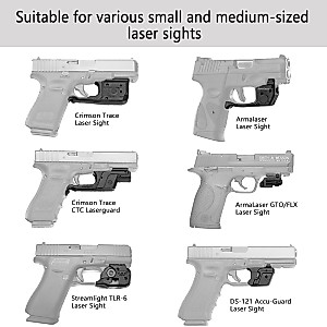 Gun Holster with Small & Medium Laser for Pistols : Glock 19 17..Taurus G3C G3 9mm..Sig Sauer..S&W M&P Shield..Ruger..Springfield With TLR-6 & CT Laser..- Fits 3.1'' to 4.7'' Barrel -Right/Left-Handed