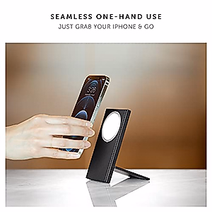 Native Union Rise Dock MagSafe Compatible - Premium Weighted Metal Stand for iPhone 14, 14 Plus, 14 Pro Max, iPhone 13 Pro Max – Compatible with MagSafe Charger