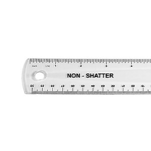 Westcott Non-Shatter Ruler, Clear, 12 Inches,(13862)