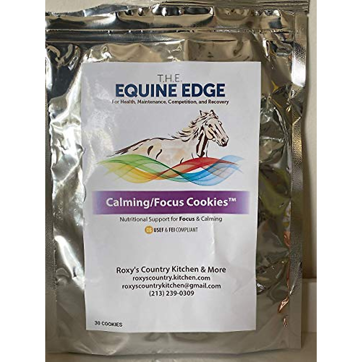 Calming/Focus Cookies - Natural Horse Supplements for Calming & Focus, 30 Cookies