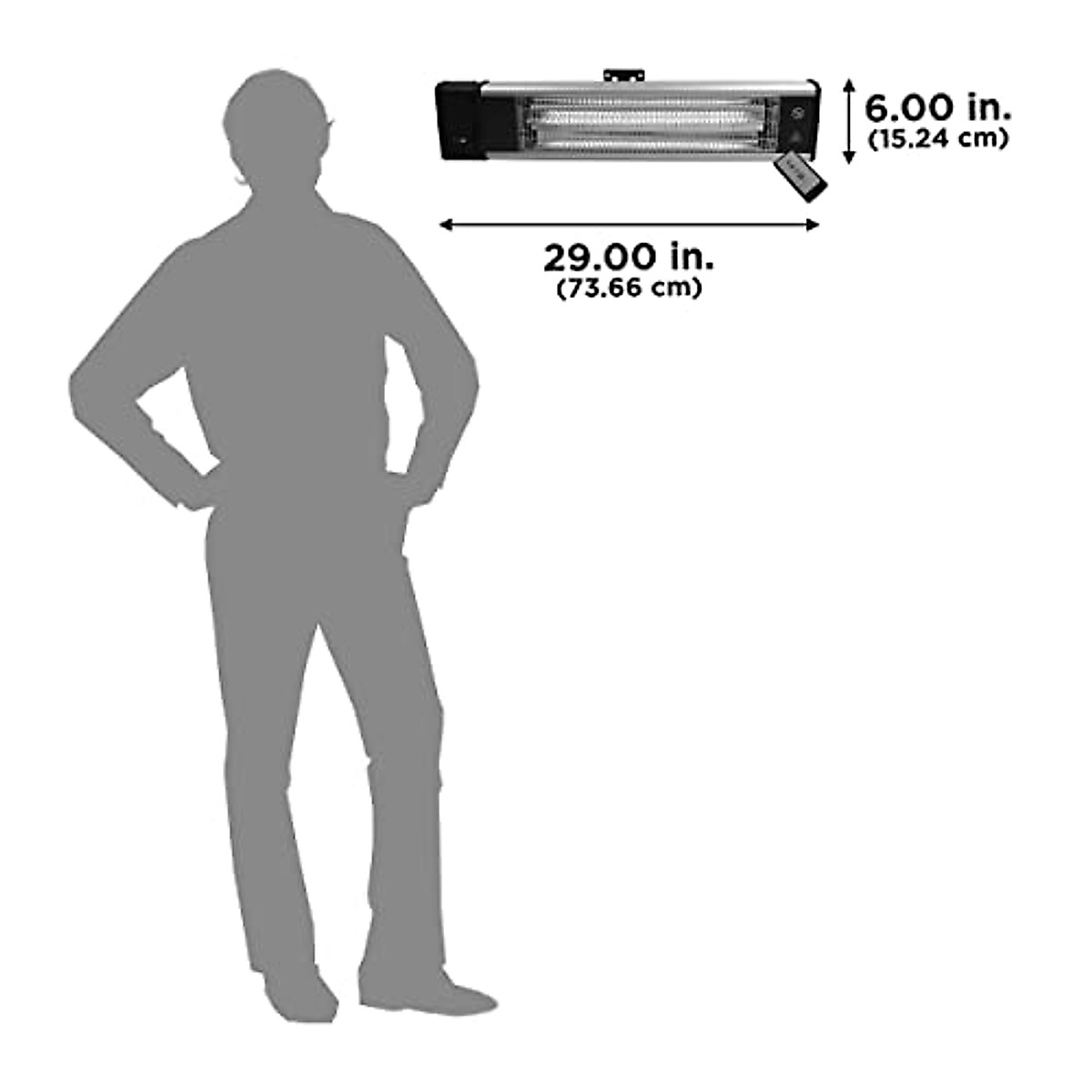 Maxx Air HeTR Outdoor Rated Ceiling or Wall Mount Infrared Heater with Remote, 1500 Watts