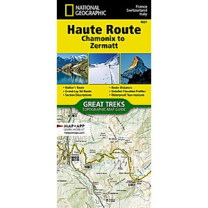 Haute Route Map [Chamonix to Zermatt] (National Geographic Trails Illustrated Map, 4001)