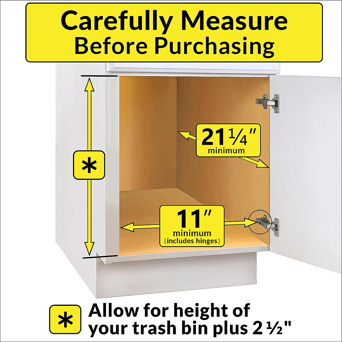 Lynk Professional® Pull Out Trash Can Under Cabinet Slide Out Organizer, Slide Out Adjustable Shelf for Trash Cans, Laundry Hampers, and Bath Bins - Chrome (Trash Can Not Included)