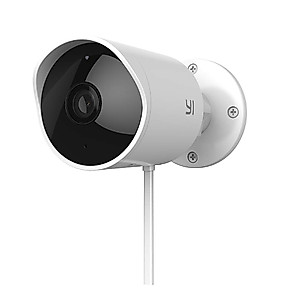 YI Security Camera Outdoor, 1080p Outside Surveillance Front Door IP Smart Cam with Waterproof, WiFi, Cloud, Night Vision, Motion Detection Sensor, Smartphone App, Works with Alexa