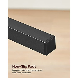 VASAGLE Dining Chair Set of 2, Rustic Wood Chairs with Metal Steel Frame, Easy to Assemble, Stable, Comfortable Seat, Modern Farmhouse Chair for Kitchen, Bedroom, Living Room, Rustic Brown and Black