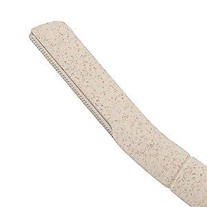 Biodegradable Zero Waste Eco Friendly Compostable 3 Pc Wheat Straw Face Dermaplaning Blade / Eyebrow Hair Trimmer / Shaver Disposable Facial Hair Removal / Face Razor