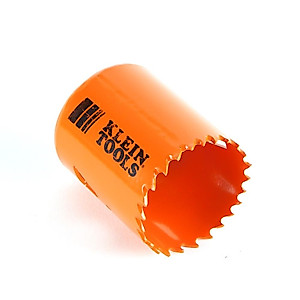 Klein Tools 31928 Bi-Metal Hole Saw, 1-3/4-Inch for Cutting Stainless Steel, Mild Steel, Drywall, Wood and Plastic, with Easy Slug Removal