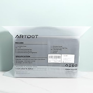 ARTDOT Diamond Painting Storage Boxes, 120 Slots Bead Storage with 5D Diamond Art Accessories and Tools Kit