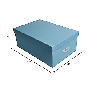 novelinks Photo Case 4" x 6" Photo Storage Box - 10 Inner Picture Storage Container Photo Organizer Case Picture Box Storage Photo Craft Keeper (Sky Blue)
