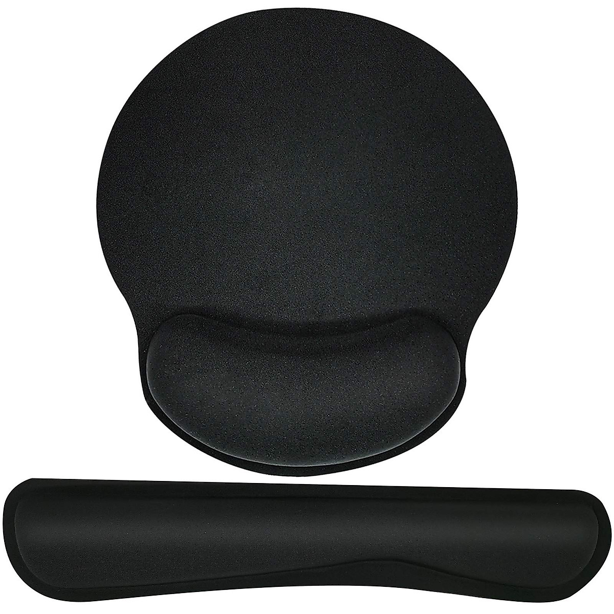 Keyboard Wrist Rest Mouse Pad Wrist Support Pads for Keyboard and Mouse, Ergonomic Memory Foam Wrist Pad for Pain Relief and Easy Typing, Arm Rest for Home & Office Laptop Computer, Black