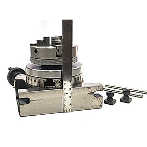 3"/ 80 MM SMALL MILLING ROTARY TABLE WITH 65 MM 3 JAW CHUCK & BACK PLATE + FIXING TNUTS BOLTS (WITH 65 MM 3 JAW SELF CENTERING)