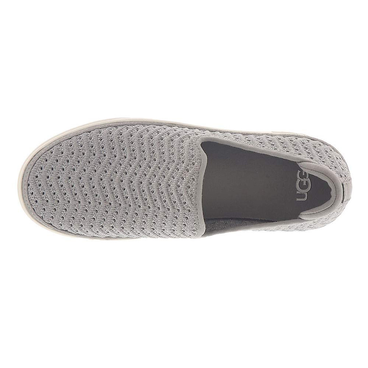 UGG K CAPLAN Slip-ON Sneaker, SEAL METALLIC KNIT, 1 US Unisex Little Kid