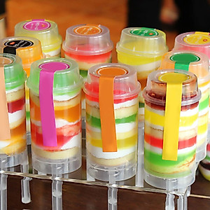60Pack Cake Push Pop Containers with Lids, Reusable Cake Push Pops, Muti-purpose Push Pop Cake Containers, Plastic Cake Push-up Pop Shooter for Cupcake, Confetti, Homemade Ice Cream,Desserts