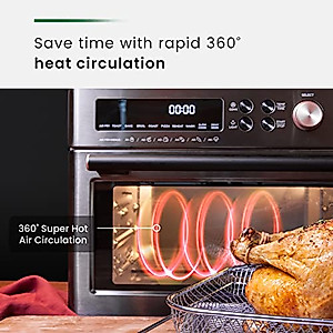 VAL CUCINE 26.3 QT/25 L Extra-Large Smart Air Fryer Toaster Oven, 10-in-1 Convection Countertop Oven Combination (Brushed Stainless Steel Finish)