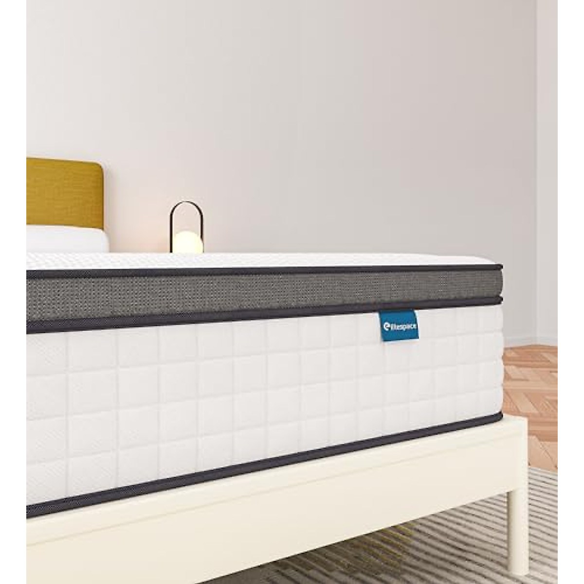 elitespace Queen Mattresses,12 Inch Queen Size Mattress in a Box,Memory Foam Hybrid White Mattress with Provide Support and Improve Sleep Mattresses,CertiPUR-US.