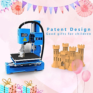 ADBEN 3D Printer Mini Desktop Printing Machine for Kids 100x100x100mm Print Size Removable Platform One-Key Printing with TF Card PLA Sample Filament for Beginners Household Education