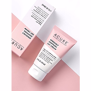 Acure Seriously Soothing Day Cream - Daily Hydrating Facial Cream - Moisturizer for Dry to Sensitive Skin from Argan Oil & Sunflower Amino Acids with Organic Chamomile - Vegan, Unscented - 1.7 Fl Oz