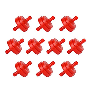 CARBBIA 10 Pack Lawn Mower 1/4 Inch Inline Gas Fuel Filter for B&S 298090 298090S for John Deere AM107314 LG298090 LG298090S PT4265 for Toro 42-5240 56-6360