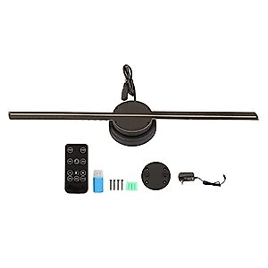 Vbestlife 3D Hologram Advertising Fan, WiFi Projector Support Screen Casting, Holographic Display Air Fan with 224LED, Adjustable Video Projectors for Office Business Store(Black)