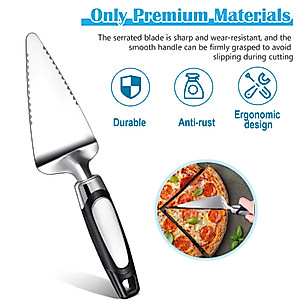 Stainless Pie Servers Cake Pizza Cutters Tart Dessert Slicer Set Cake Silvery Serving Slicer Spatulas for Cakes, Loaves, Egg Butter and More (2)