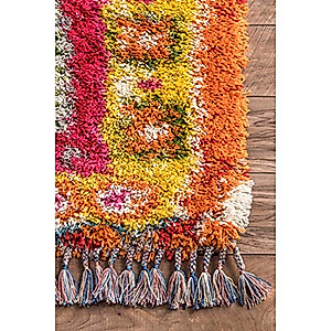 nuLOOM Destiny Medallion Shag Area Rug, 5' 3" x 7' 6", Multi
