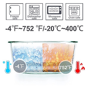 salato Glass Storage Containers with Lids 8 Piece, 100% Leak Proof & BPA Free Glass Containers with Lids, 4 Set Nesting Round Glass Food Storage Containers Safe for Freezer/Oven/Microwave, Grey