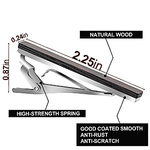 4 PCS Tie Clips for Men, Wood Tie Clip for Wedding Anniversary Business and Best Gift