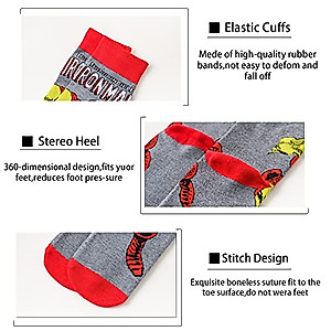 ALAHEIJQ Marvel Funny Crew Socks 5 Pack, Cartoon Crazy Superhero Character Socks for Men,US Size 9-11