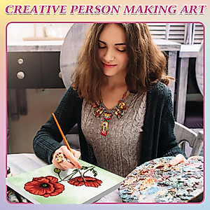 8 Pack 8x10 Inches Flowers Theme Pre Drawn Canvas to Paint, Pre Printed Canvas for Ladies Sip and Paint Party Favor, Pre Sketched Canvas for Painting for Adults