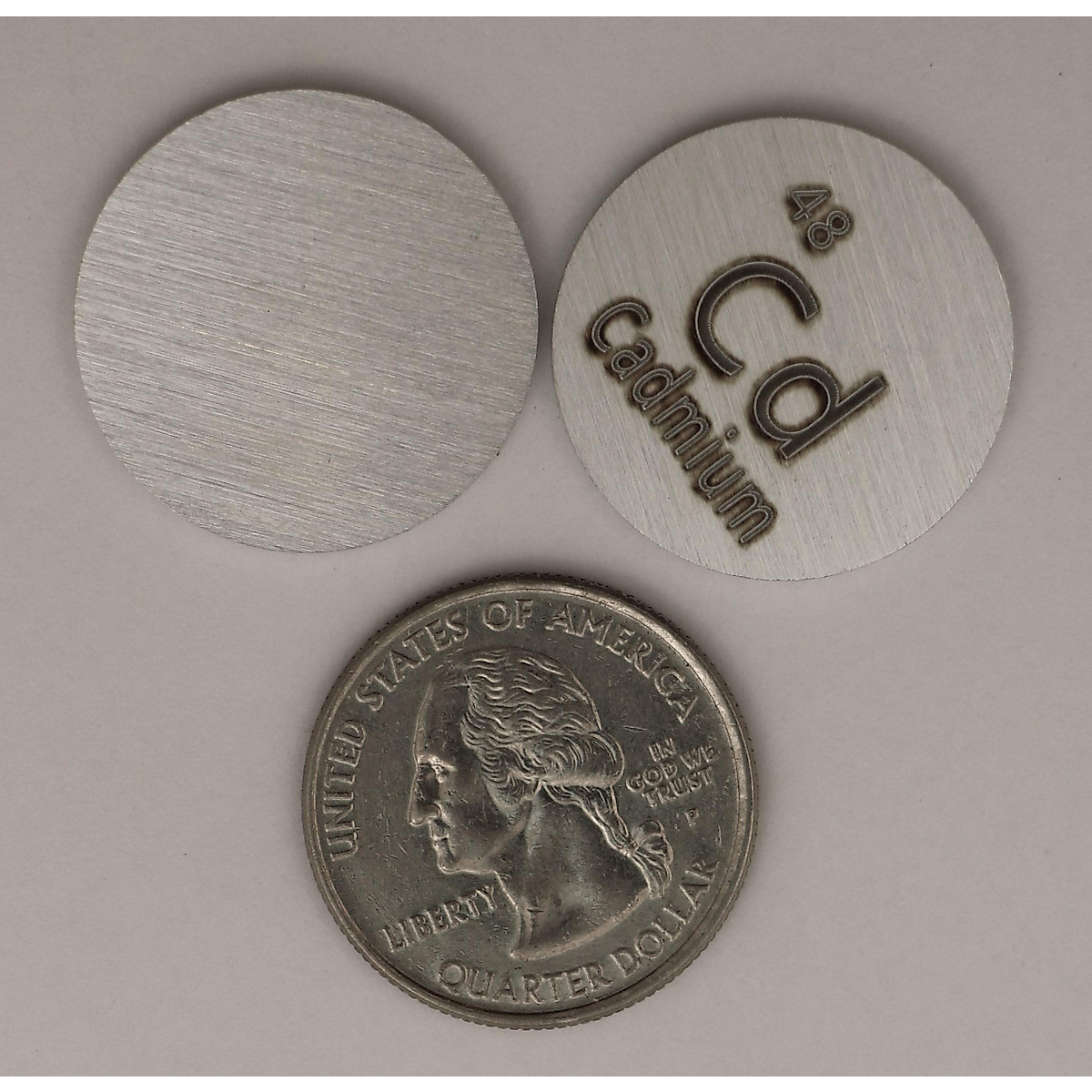 Cadmium (Cd) 24.26mm Metal Disc for Collection or Experiments