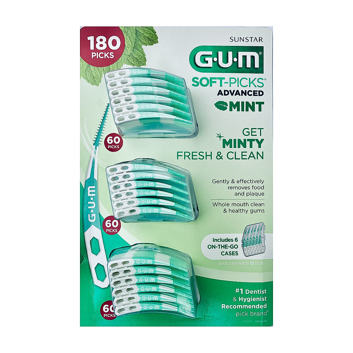 GUM SOFT PICKS MINT 180 PICKS