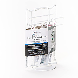 Deahun Mainstays White Over-The-Door Iron & Ironing Board Holder