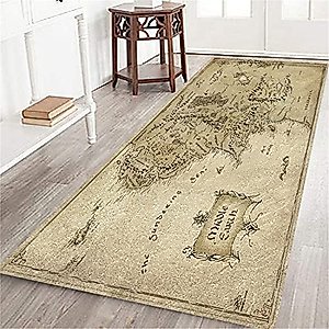 NANITHG Large Area Rugs,Middle Earth maps,Bedroom Rugs Home Decor Floor Carpet Inside Floor Mat Door Rugs