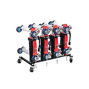 Yeeoy Car Dolly Rack, Hydraulic Trolley Jack Stand Organizer, Jack Stands Holder Storage Rack, 4-Dolly Capacity Black