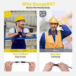 BougeRV Solar Connector to SAE Adapter (Solar to SAE (2 Packs))