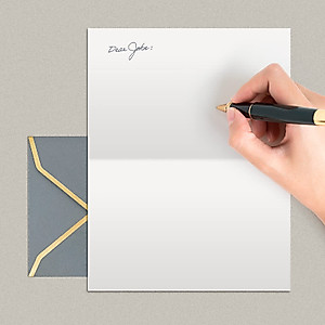 Prims & Flourish Thank You Cards with Envelopes, 24-Count Thank You Notes, Gold Foil Floral Designs, 4 x 6 Inches, Blank Inside Thank You Cards Bulk for Weddings, Bridal Showers, Baby Showers