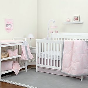 NoJo Dreamer - Pink/Grey Floral 8 Piece Comforter Set