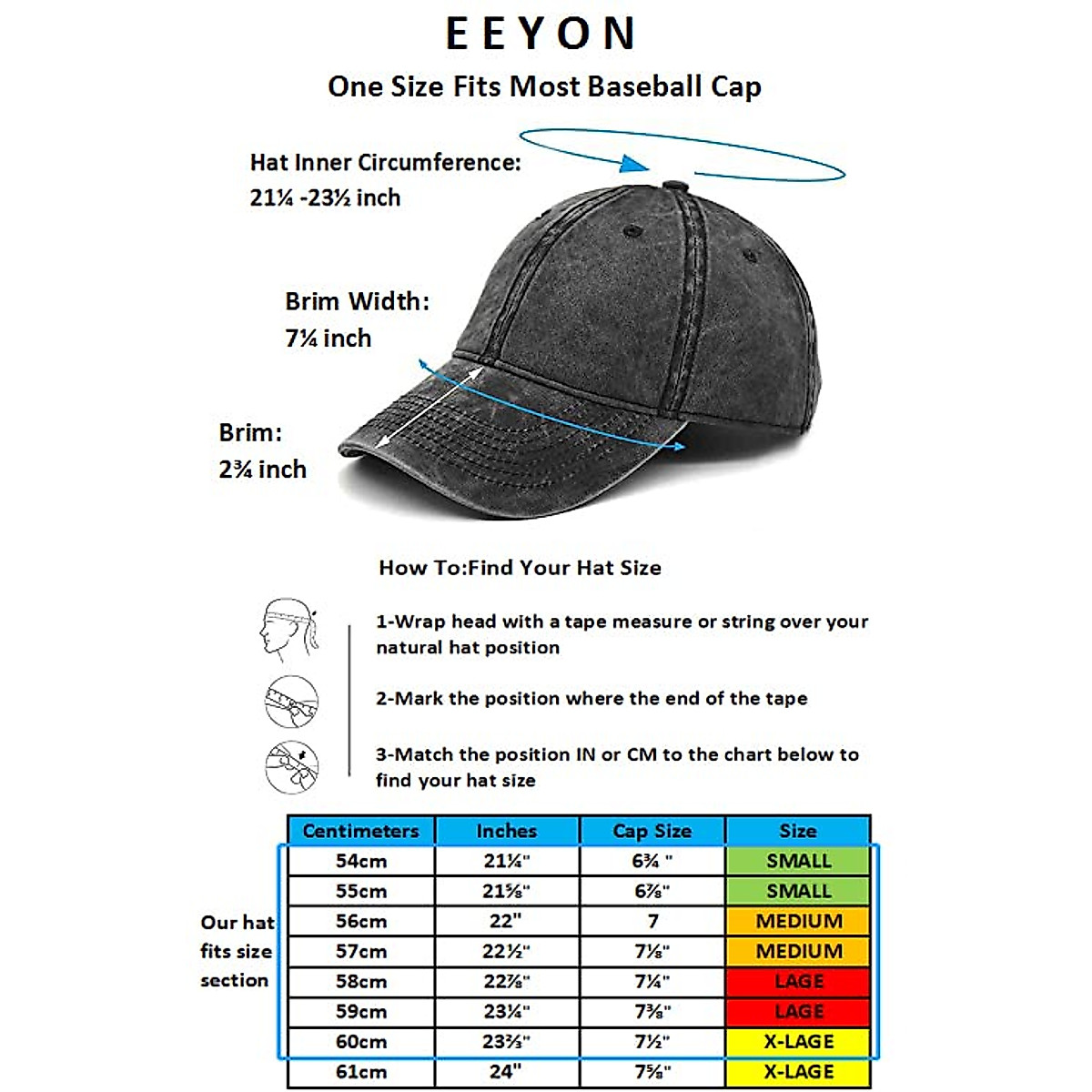 YEANIY Vintage Washed Cotton Plain Baseball Caps Adjustable Unstructured Soft Blank Casual Dad Ball Hats for Men Women-Grey