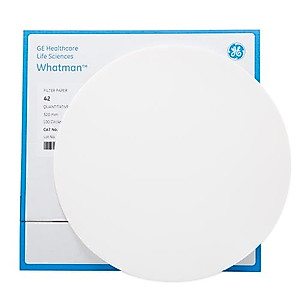 GE Healthcare 1442-090 Grade 42 Ash Less Filter Paper for Instrumental Analysis, Circle, 90 mm Diameter (Pack of 100)